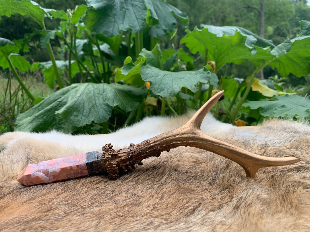 Bone and Crystal Magical Wand | Celestial Stag - Etsy