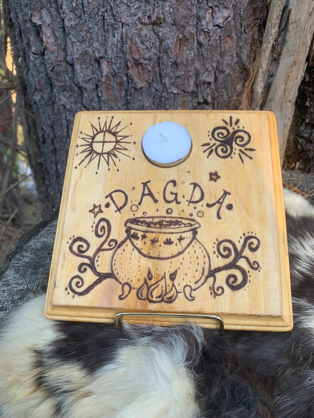 Altar Candle Holder | THE CELTIC DAGDA - Etsy