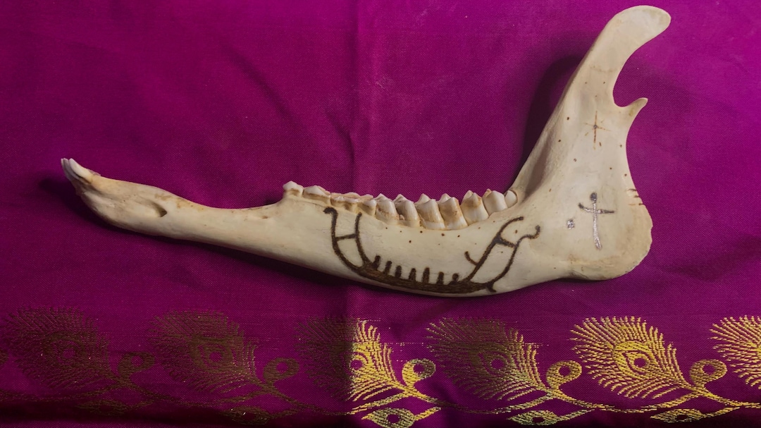Swedish Petroglyph Inscribed on REAL Deer Jaw Bone | Heathenry | Norse ...
