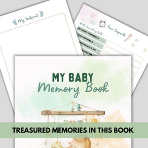 Printable Baby Gender Neutral Memory Book, Baby Journal, Pregnancy ...