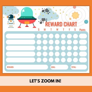 Editable Astronaut Kids Reward Chart, Instant Download and Editable in ...