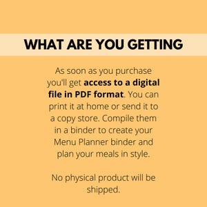 Printable Meal Menu Planner, Kitchen Inventory, Conversion Chart ...