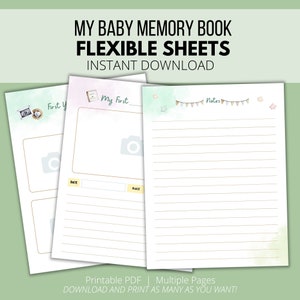 Printable Baby Gender Neutral Memory Book, Baby Journal, Pregnancy ...