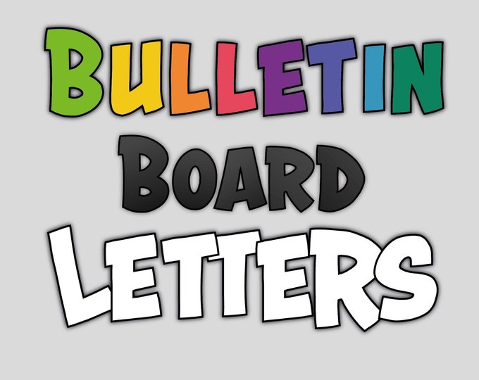 Bold Printable Bulletin Board Letters, Classroom Decor, August Bulletin ...