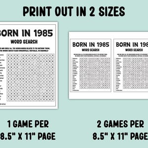 40th Birthday Party Games Bundle | Born in 1985 Games | 40th Birthday ...