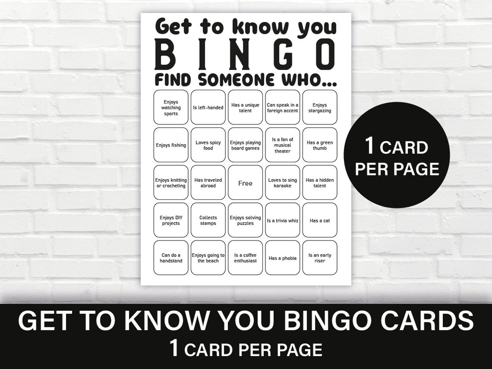 Get to Know You Bingo, Find Someone Who Printable, Icebreaker Game ...