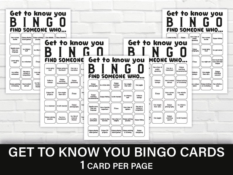 Get to Know You Bingo, Find Someone Who Printable, Icebreaker Game ...