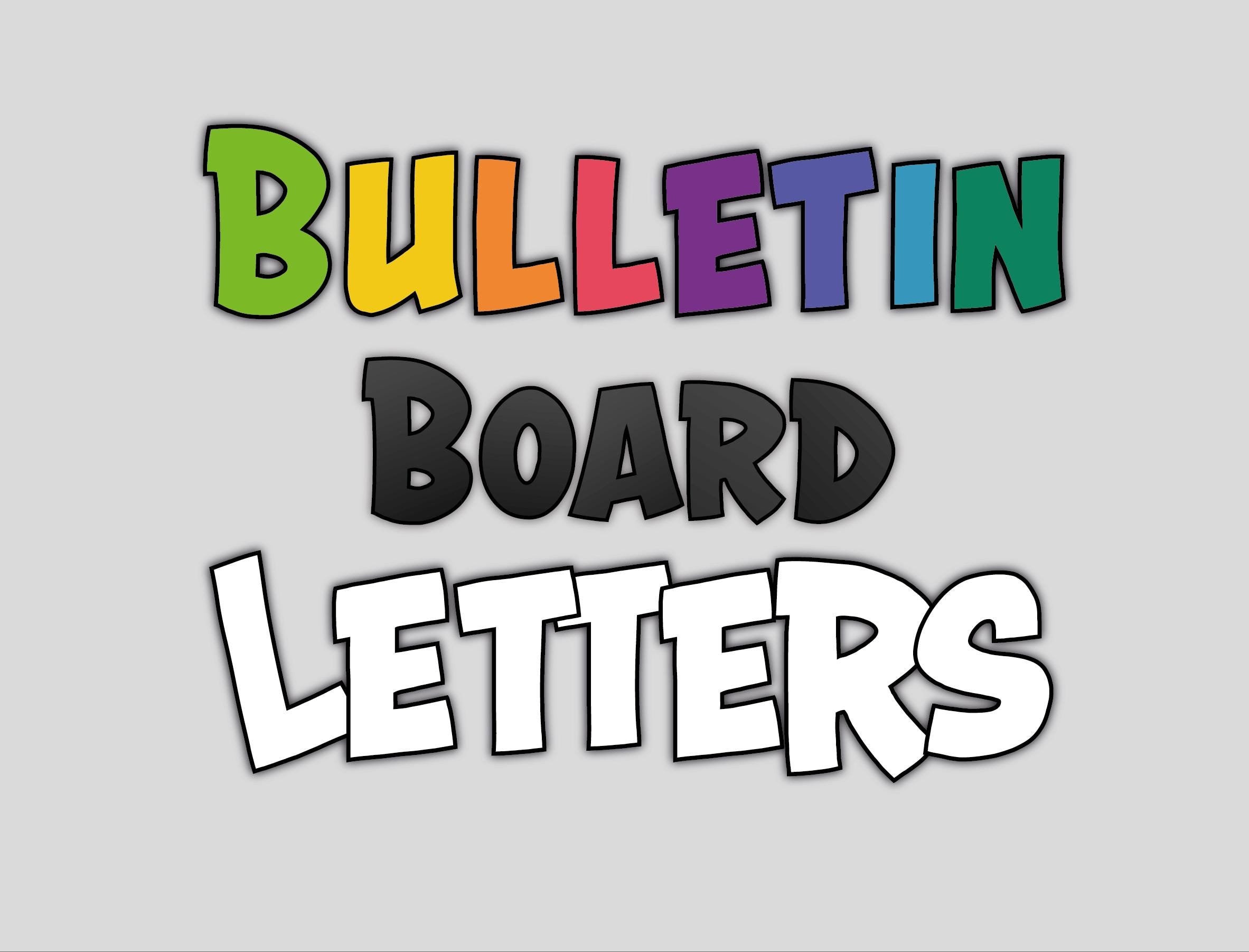 Bold Printable Bulletin Board Letters, Classroom Decor, August Bulletin ...