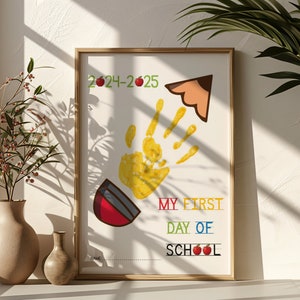 First Day of School Handprint Craft Handprint Preschool Craft Back to ...