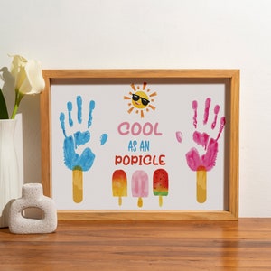 Ice Cream Handprint Art, Summer Handprint Craft, Toddler Craft Summer ...