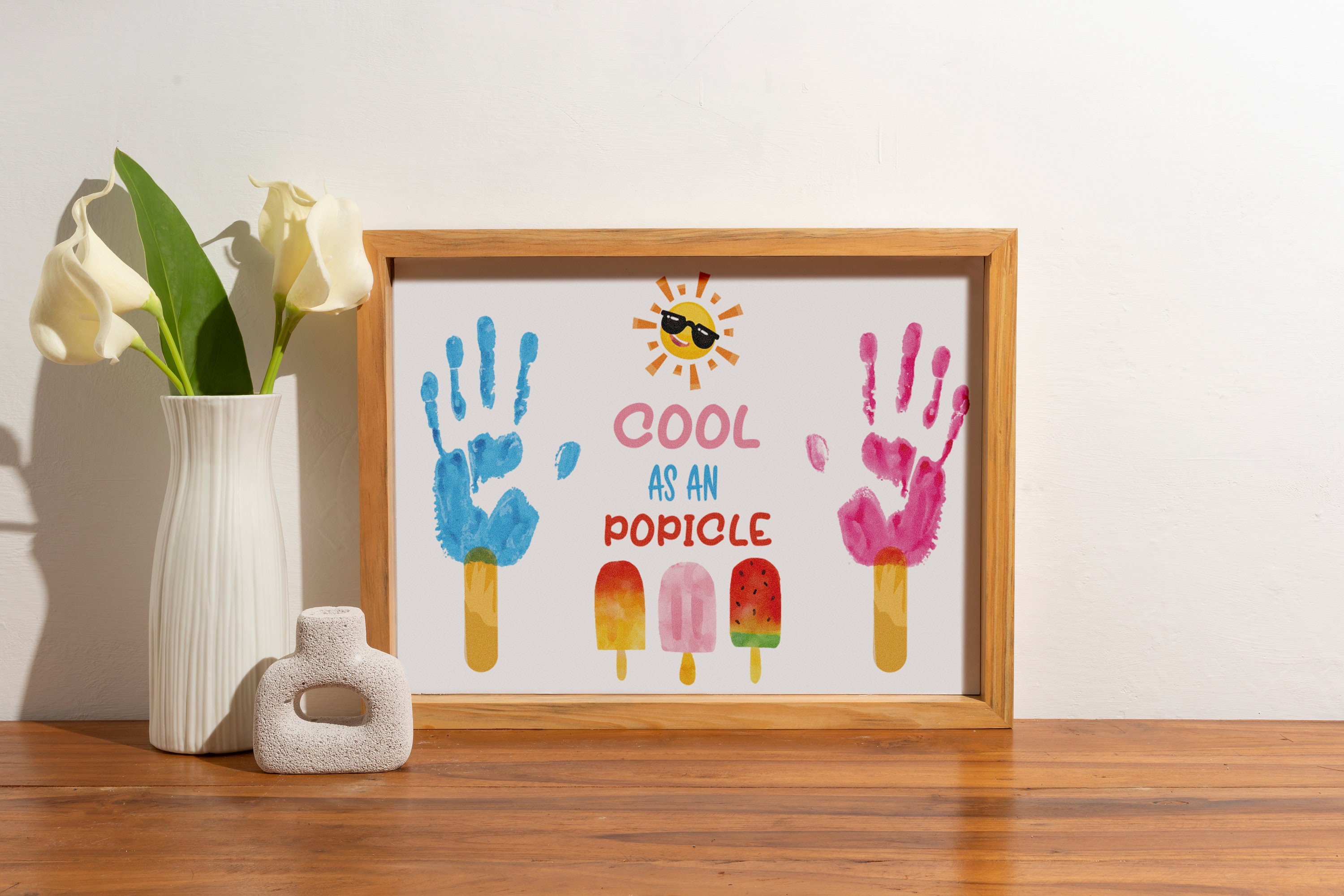 Ice Cream Handprint Art, Summer Handprint Craft, Toddler Craft Summer ...