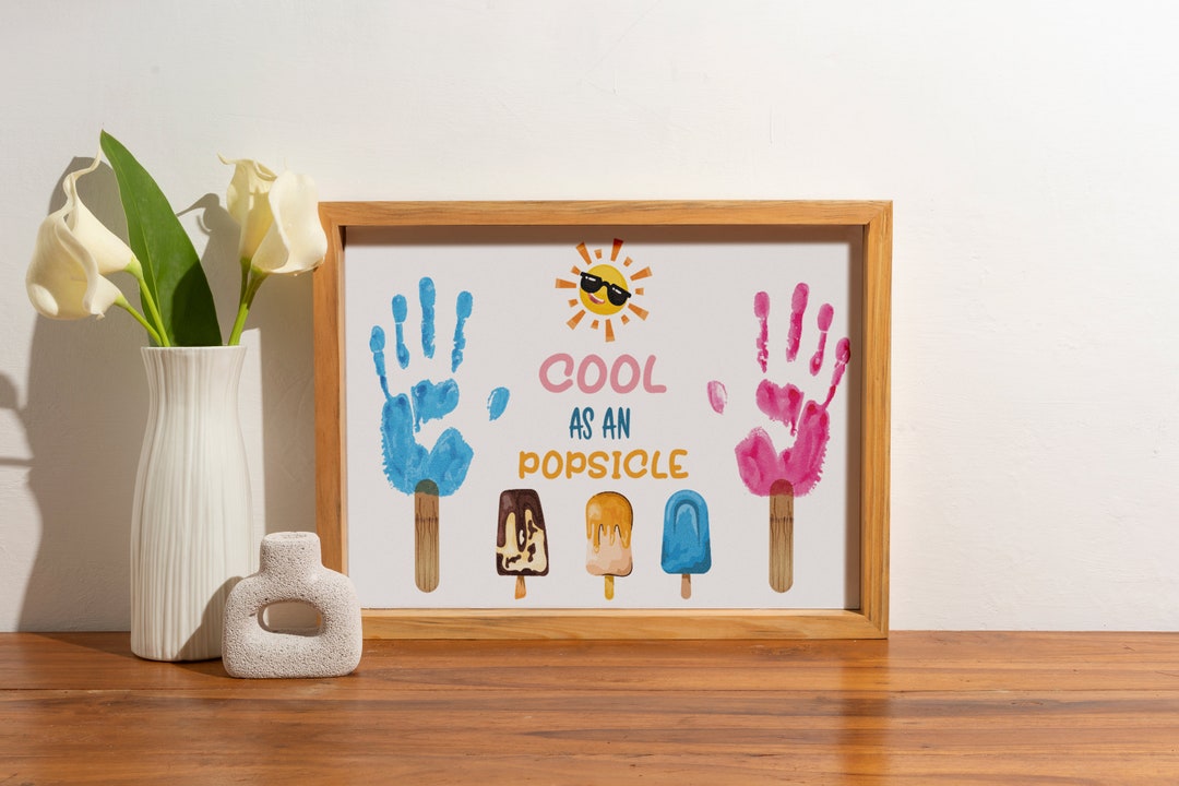 Ice Cream Handprint Art, Summer Handprint Craft, Toddler Craft Summer ...