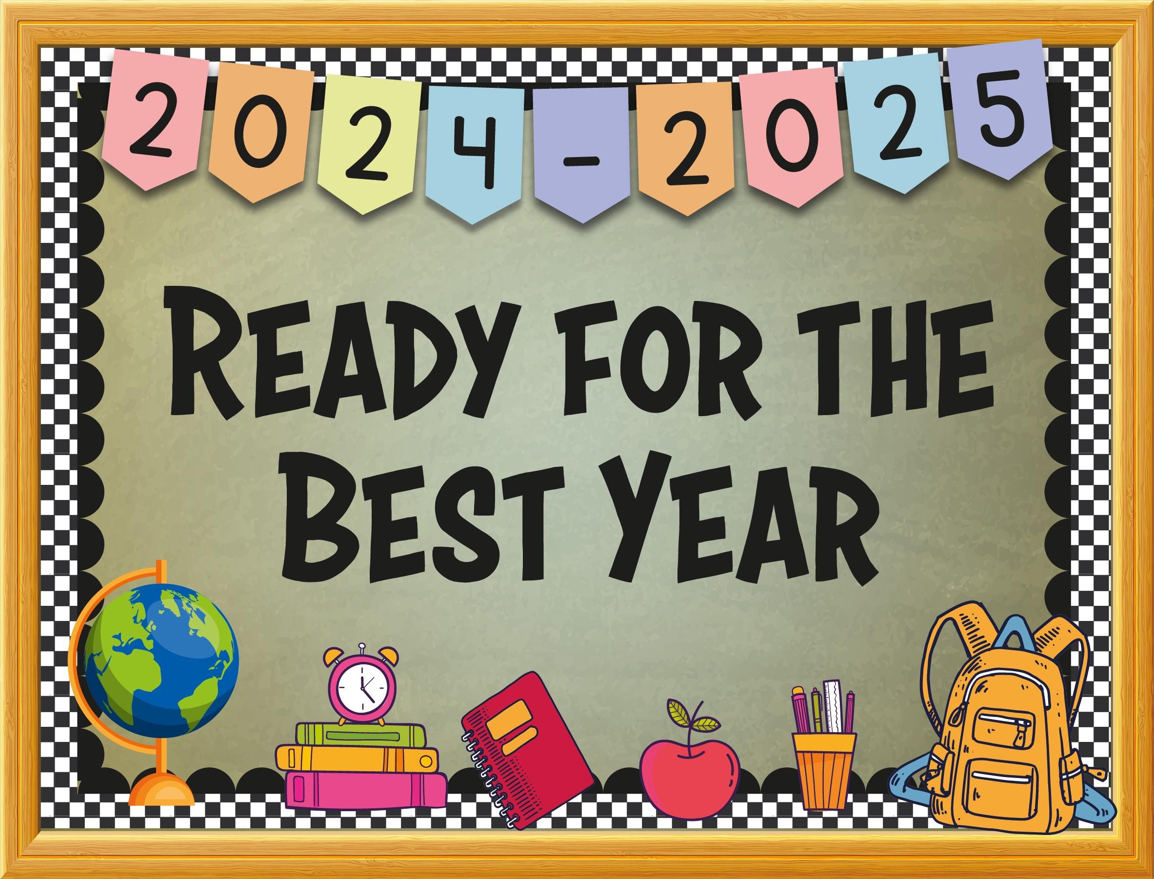 Back to School Bulletin Board, First Day of School Classroom Decor ...