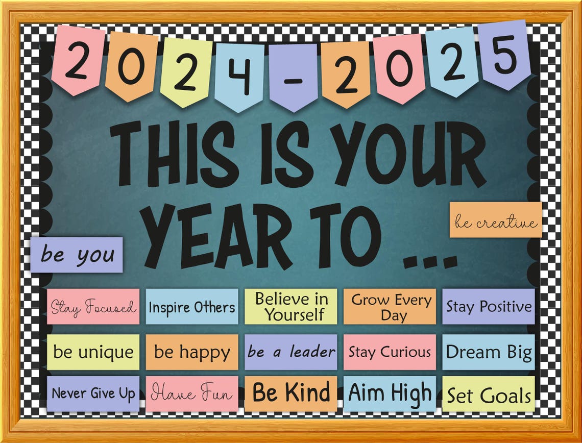 Back to School Bulletin Board, First Day of School Classroom Decor ...