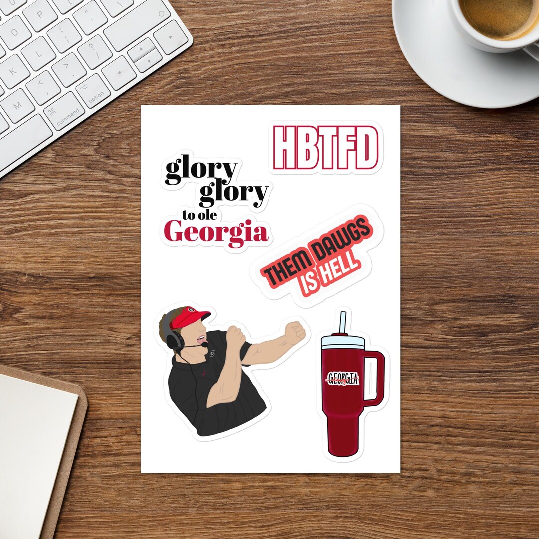 UGA Sticker Sheet – 5 Unique Georgia Bulldogs Stickers | Game Day Fan ...