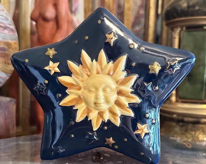 Vintage Blue and Gold 90s Celestial Sun and Stars Whimsigoth Toothbrush ...