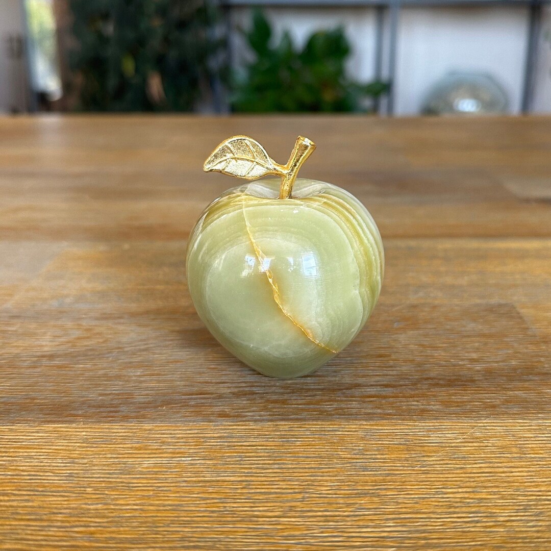Banded Onyx Stone Apple Paperweight - Etsy