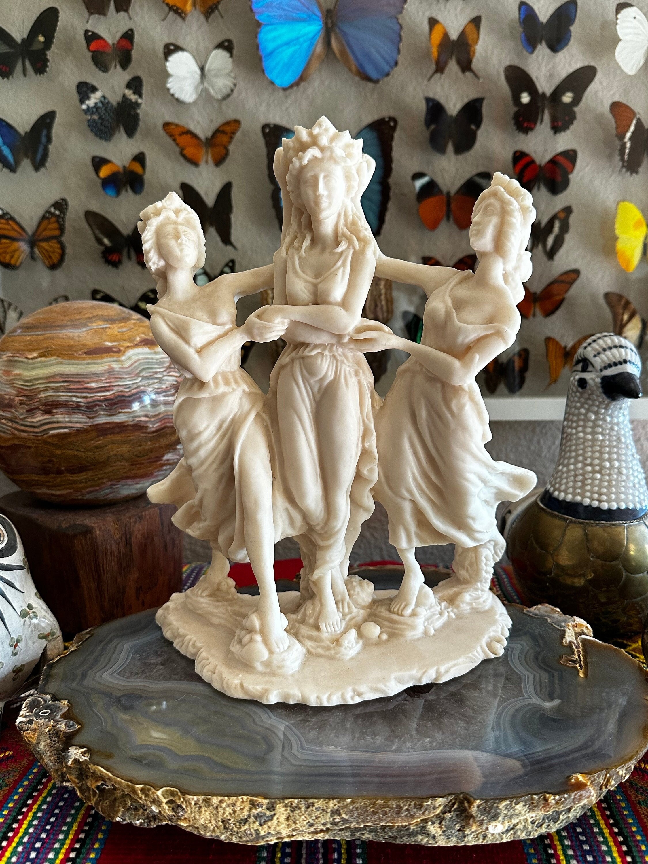 Vintage Greek Goddesses the Three Graces Resin Statue - Etsy