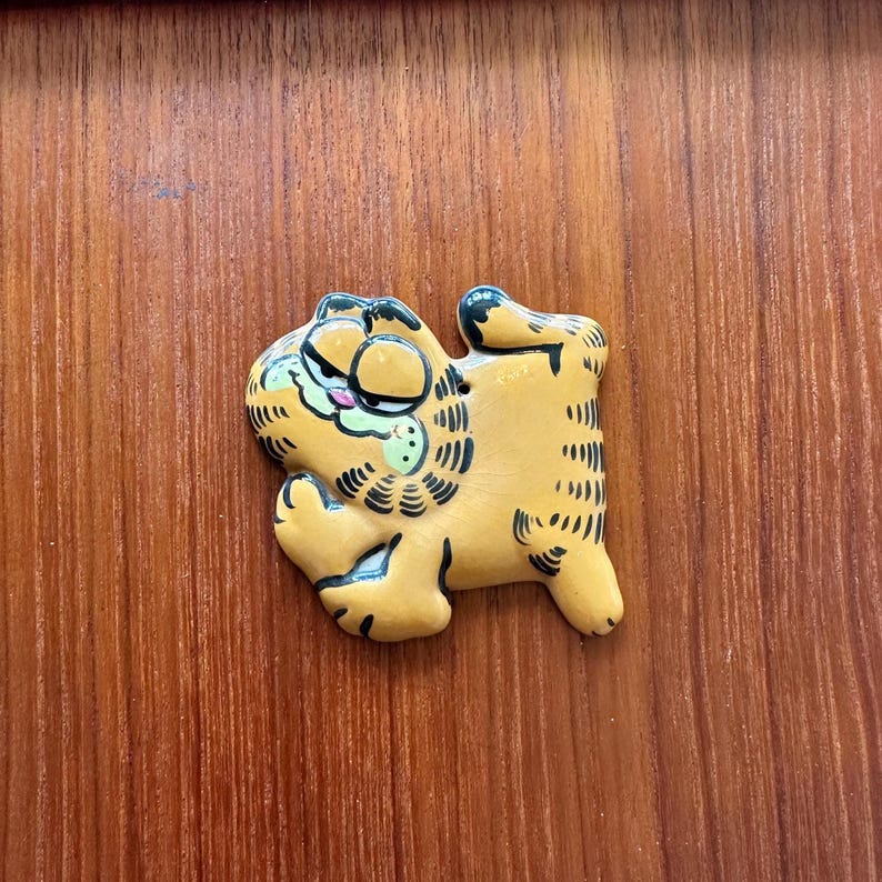 Vintage 1980s Garfield the Cat Wind Chime/multiuse Charms - Etsy