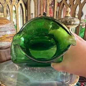 Vintage Blenko Green Double Spout Carafe - Etsy