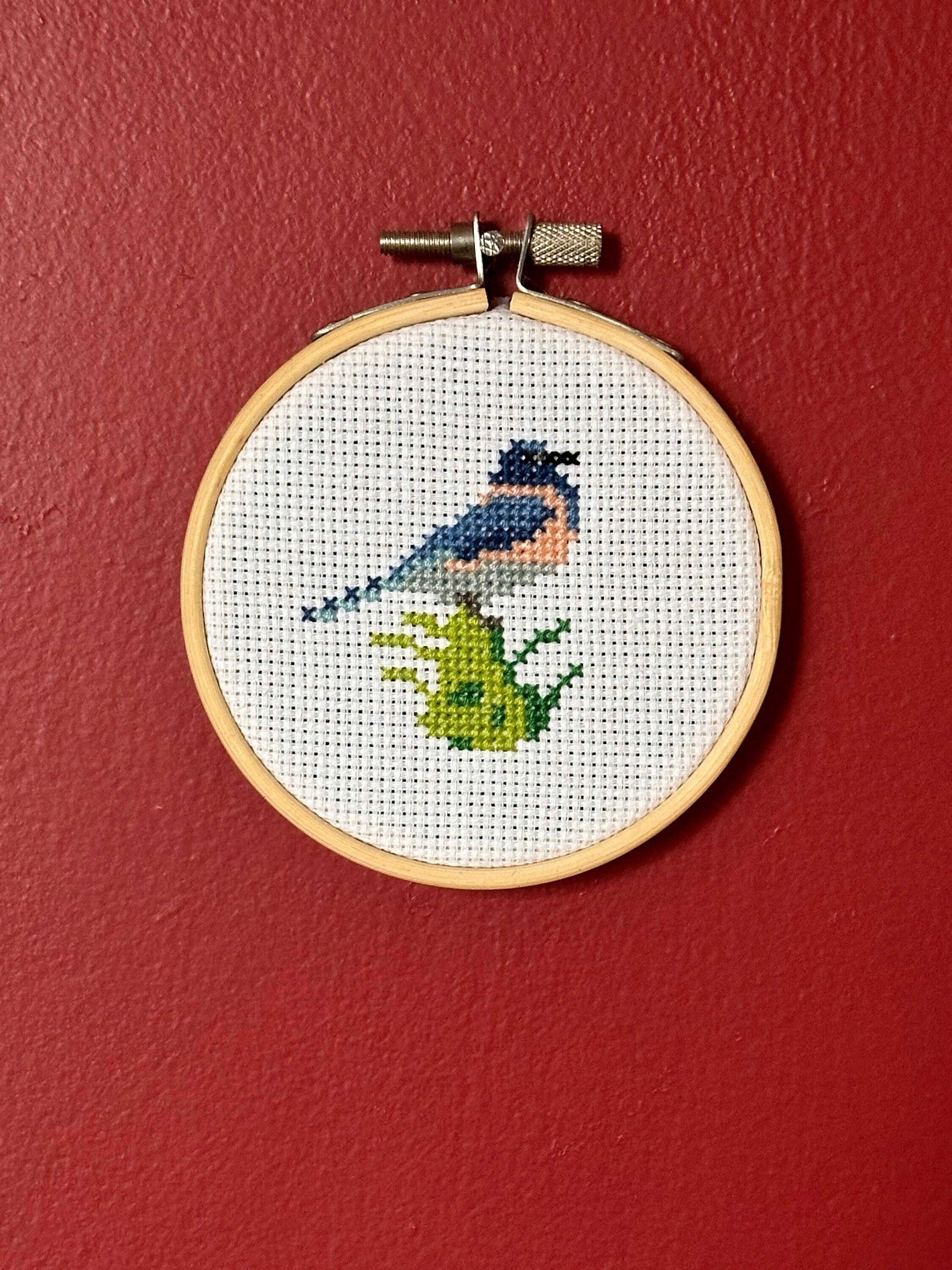 Bluebird Cross Stitch Pattern - Tiny Bird Set - Beginner Cross Stitch ...