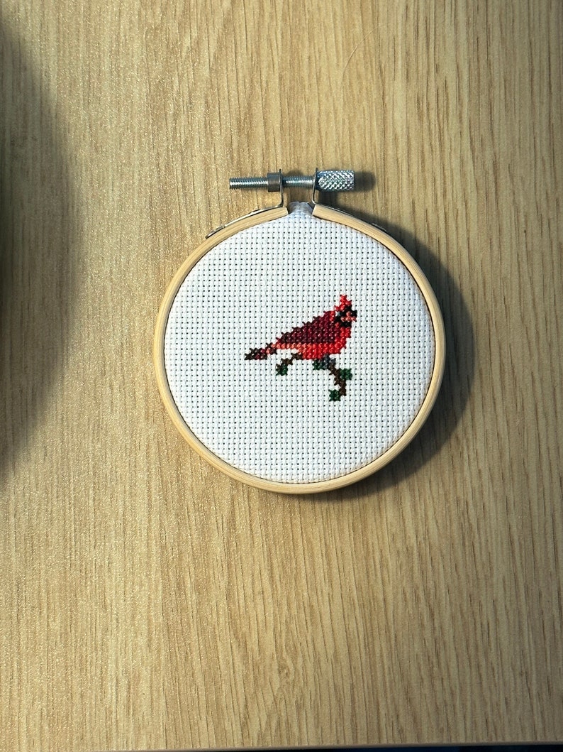 Cardinal Cross Stitch Pattern - Tiny Bird Set - Beginner Cross Stitch ...
