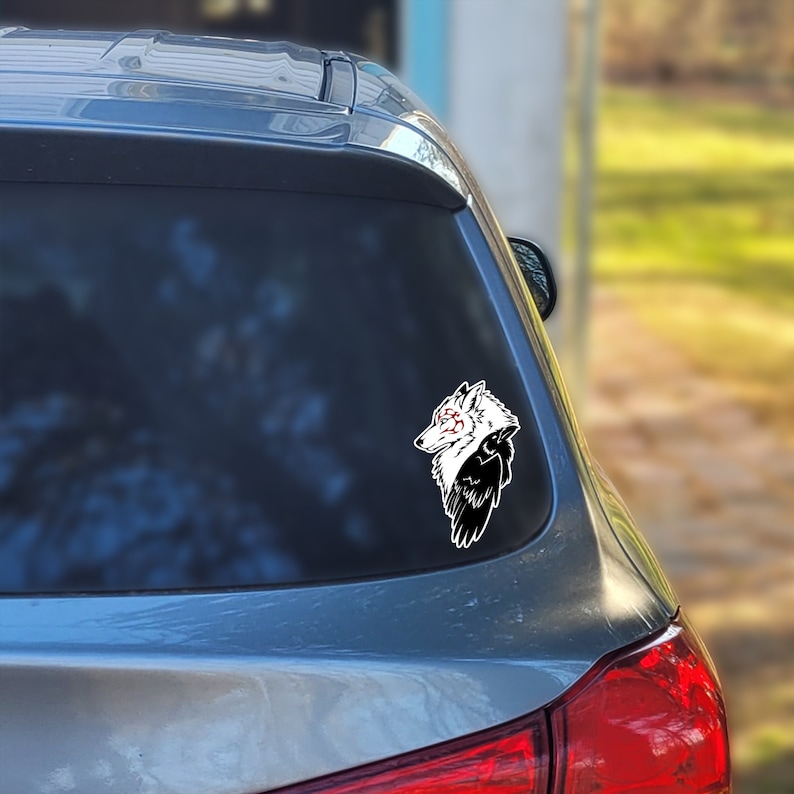 Wolf and Raven Vinyl Decal - Etsy