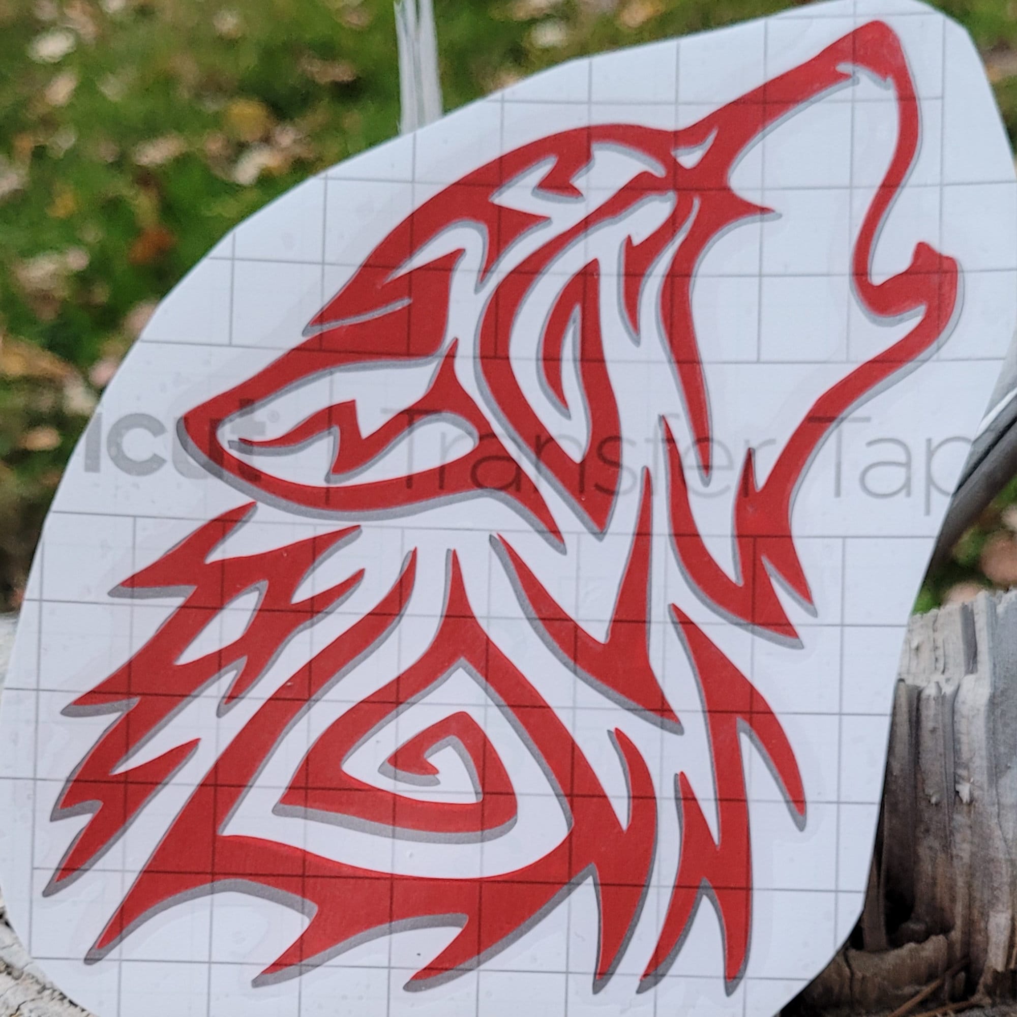 Tribal Wolf Vinyl Decal - Etsy