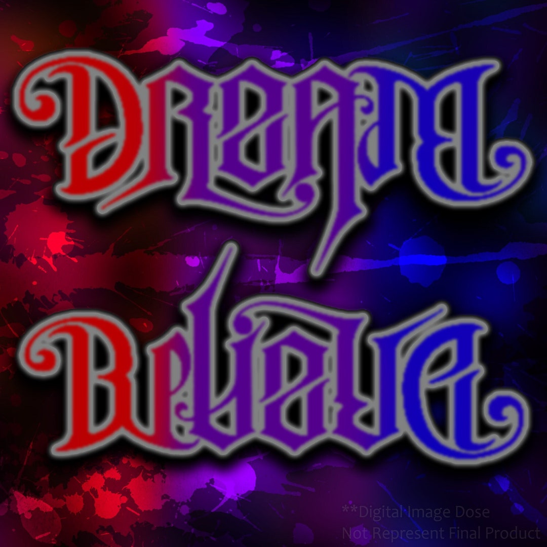 Believe+dream Ambigram Vinyl Decal - Etsy