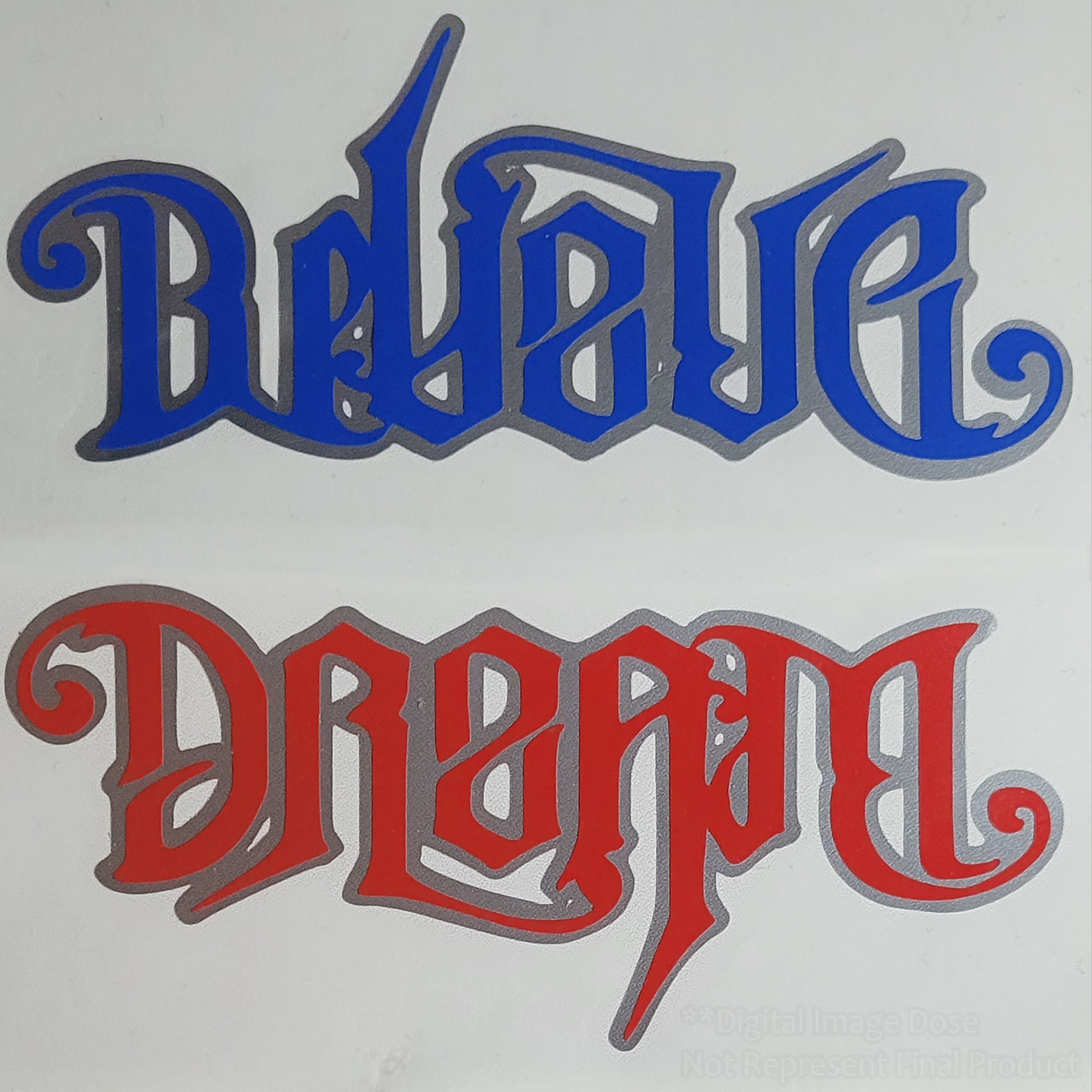 Believe+dream Ambigram Vinyl Decal - Etsy
