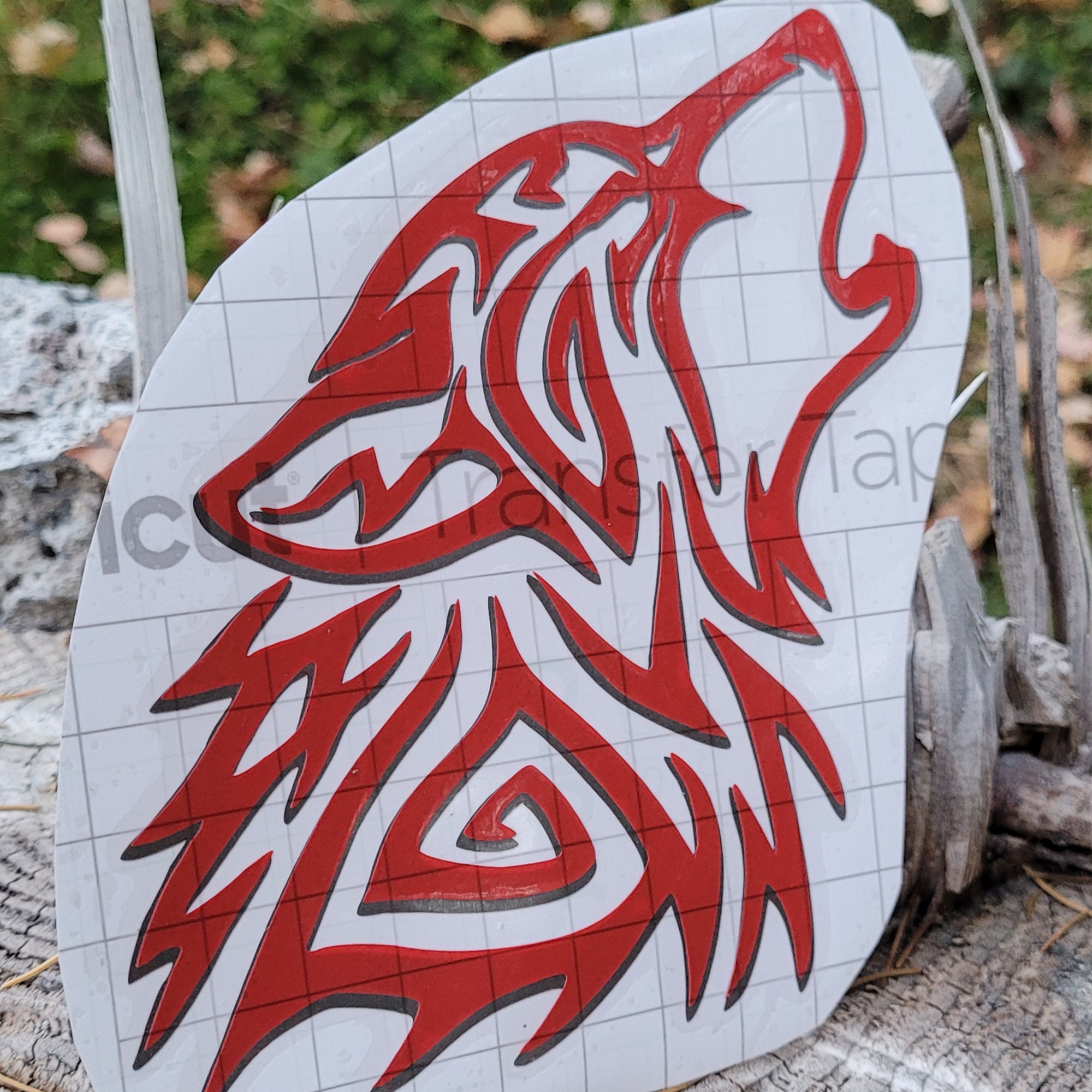Tribal Wolf Vinyl Decal - Etsy