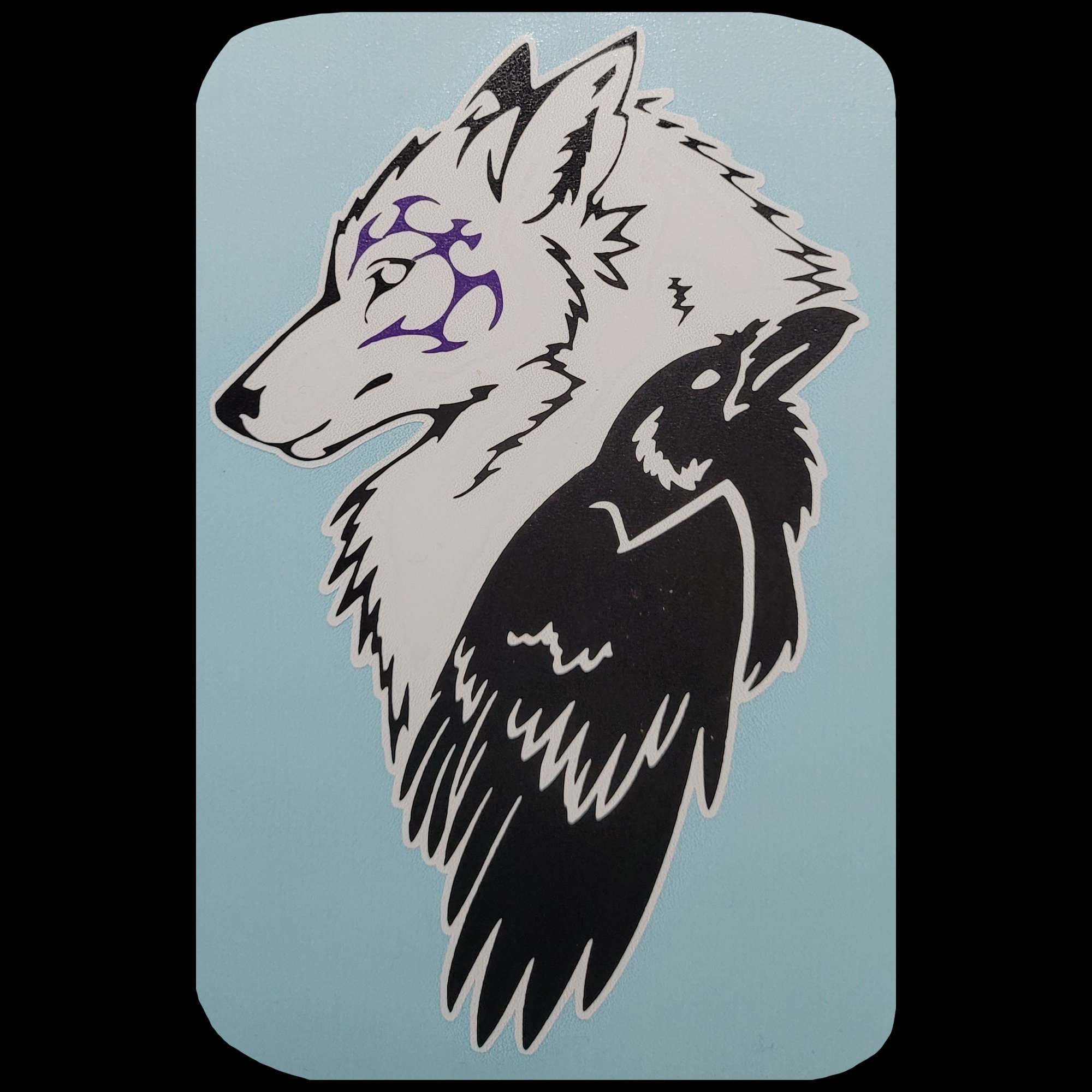 Wolf and Raven Vinyl Decal - Etsy