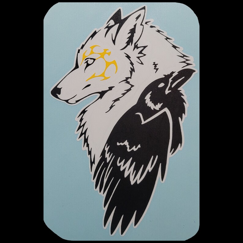 Wolf and Raven Vinyl Decal - Etsy
