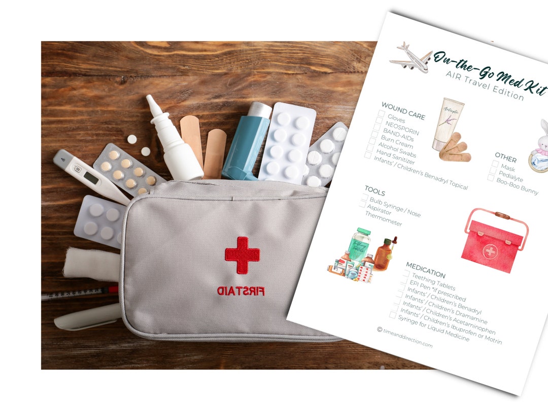 In-air Medical Kit Checklist Printable for Baby and Kids Carry-on. Mom ...