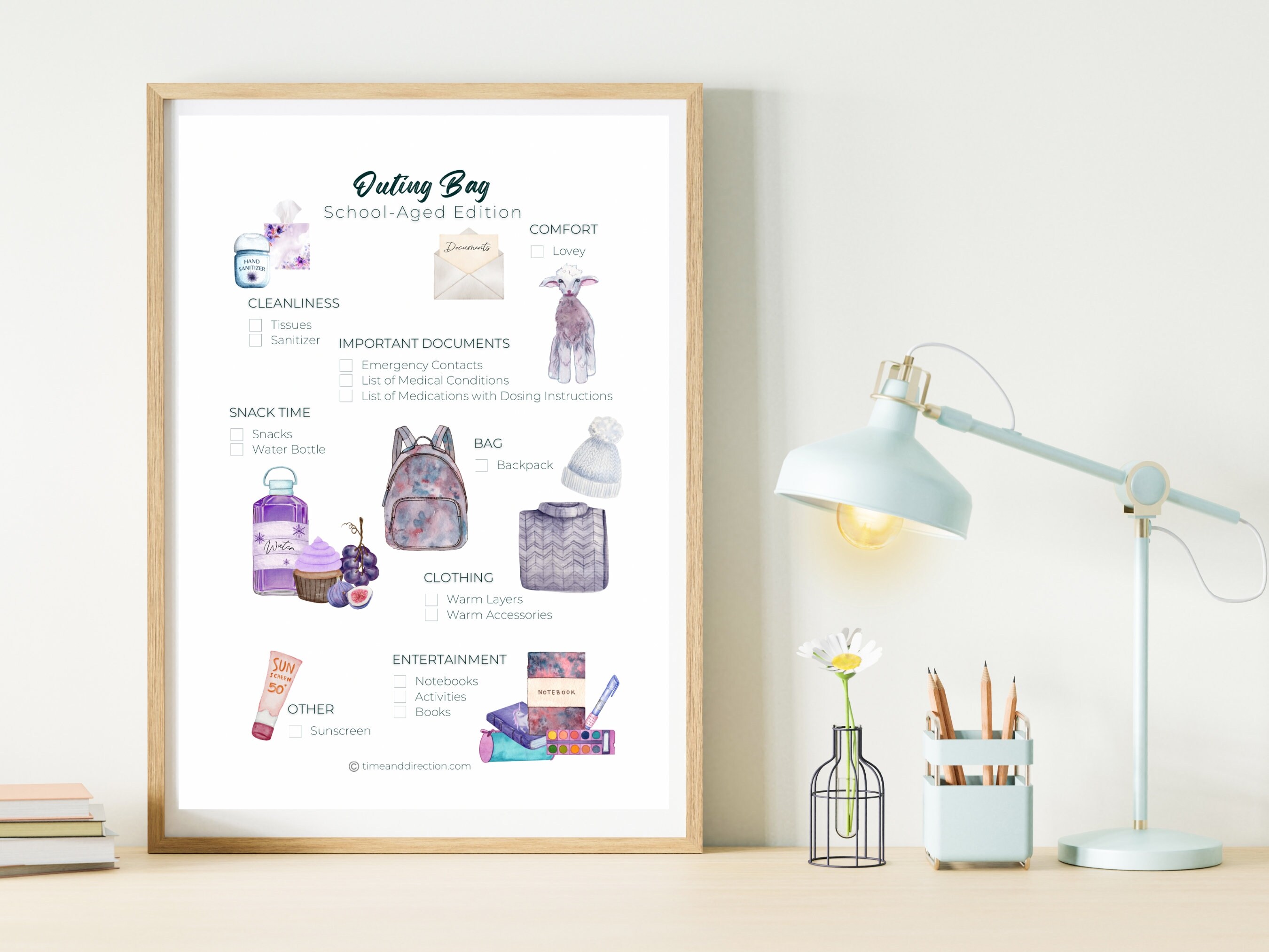 Kids Outing Bag Checklist Printable for Mom, Dad and Caregiver to Plan ...