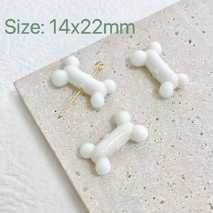 Handmade Dog and Bone Drilled Glass Bead Set - Etsy