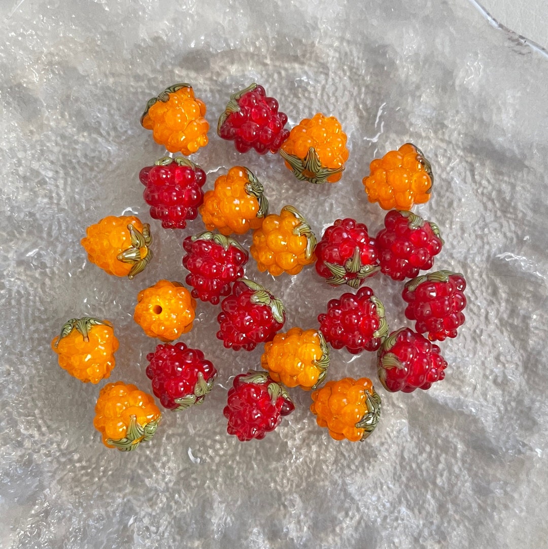 5/10pcs Fruit Beads for Jewellery Making | Berry Shaped Glass Novelty ...
