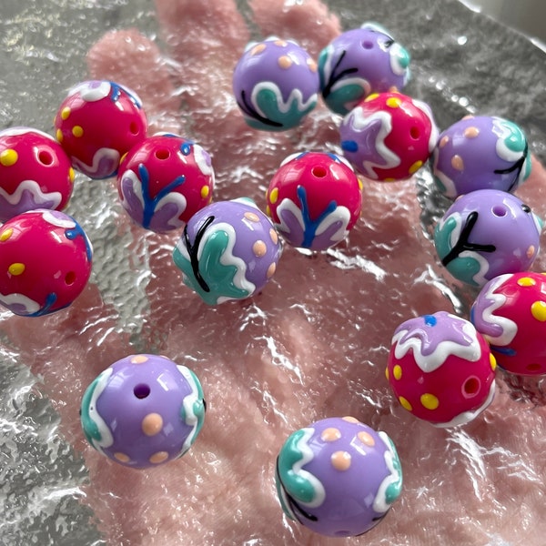 Hand Painted Beads - Etsy