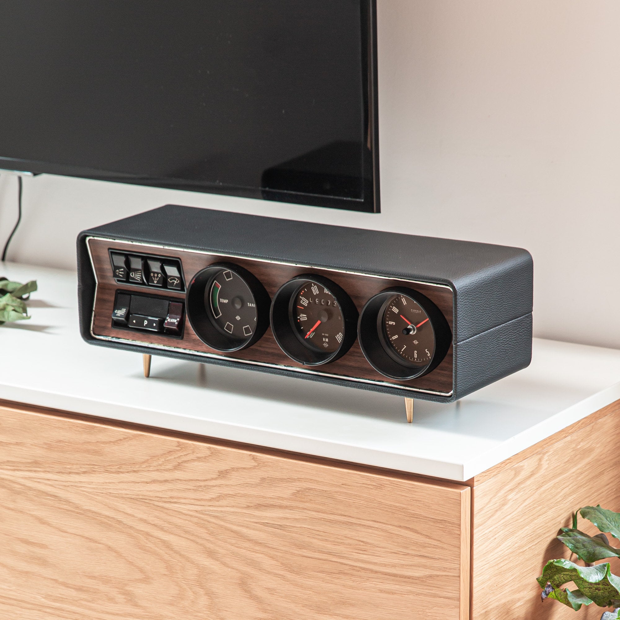 Vintage Desk/dresser Clock & Phone Charger Made of German Classic Car ...