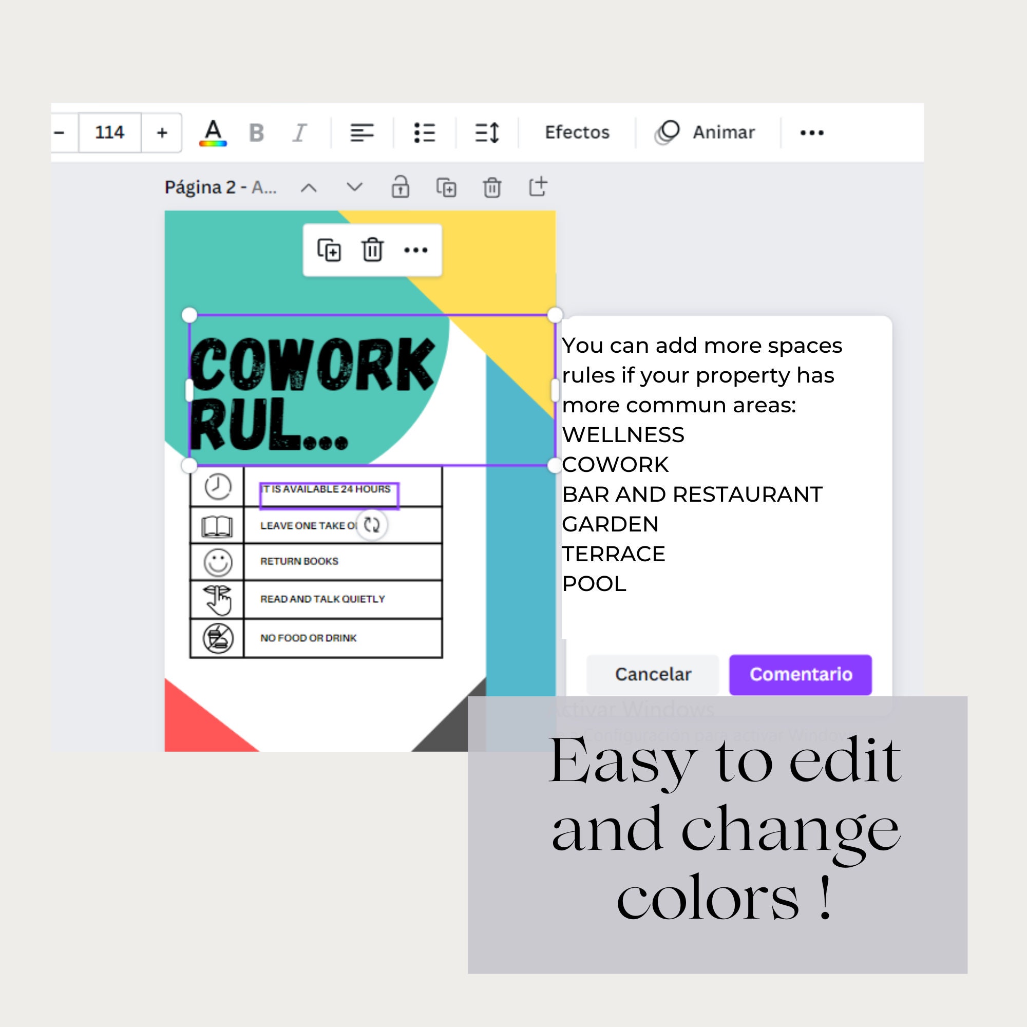 Hotel, Hostel and Airbnb Rules Sign Template Pack, Modern Posters ...