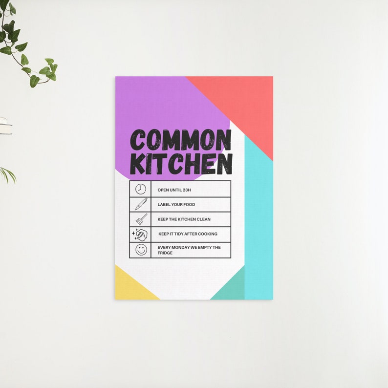 Hotel, Hostel and Airbnb Rules Sign Template Pack, Modern Posters ...
