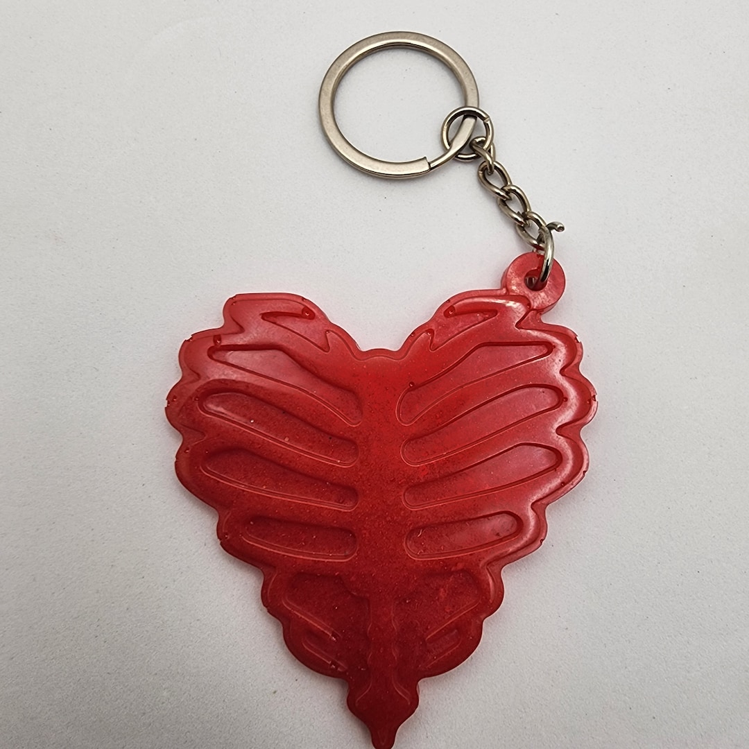 Skeleton Keychain, Skeleton Rib Cage, Gothic Keychain, Anatomical ...