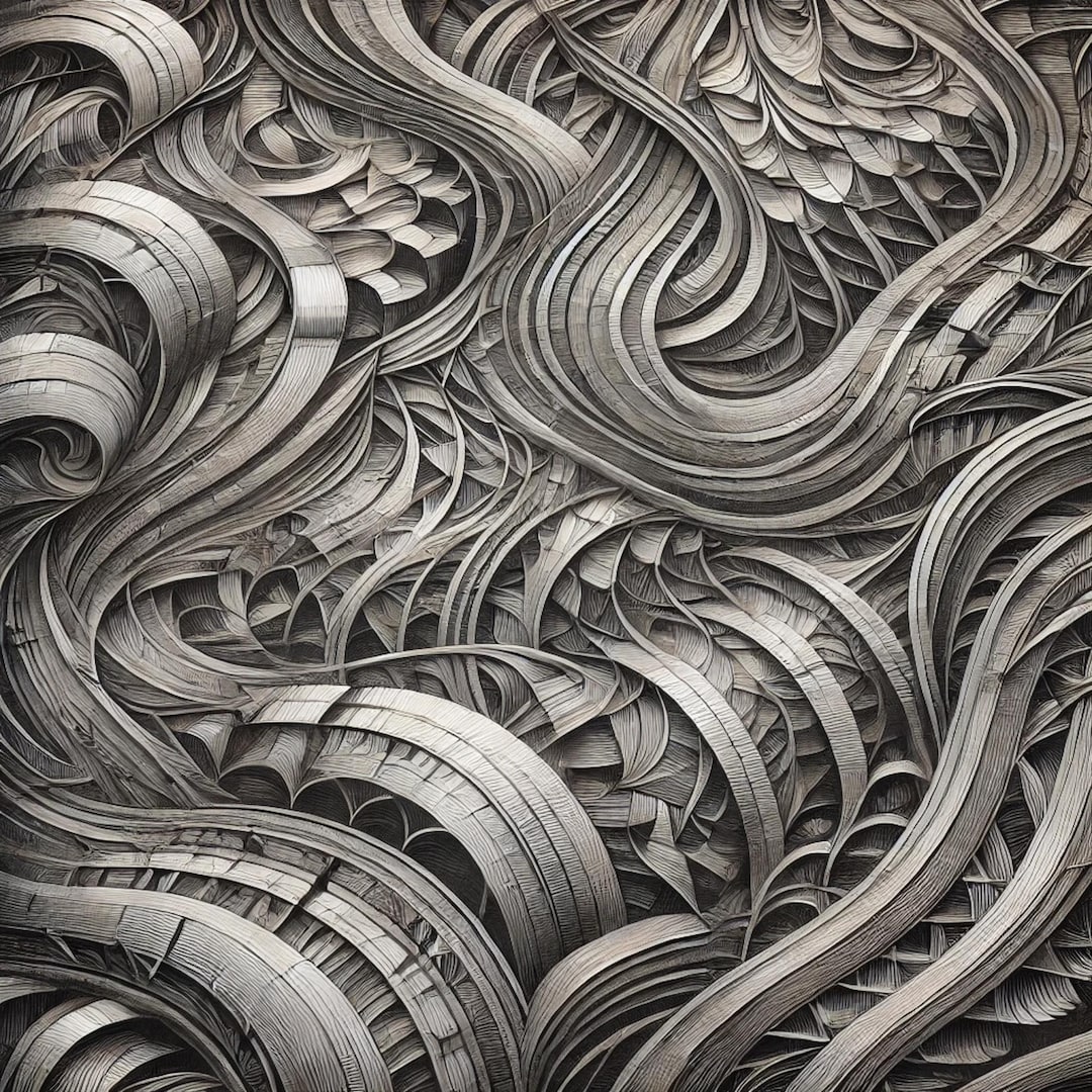 A Highly Detailed Pencil Sketch Featuring an Intricate Abstract Pattern ...