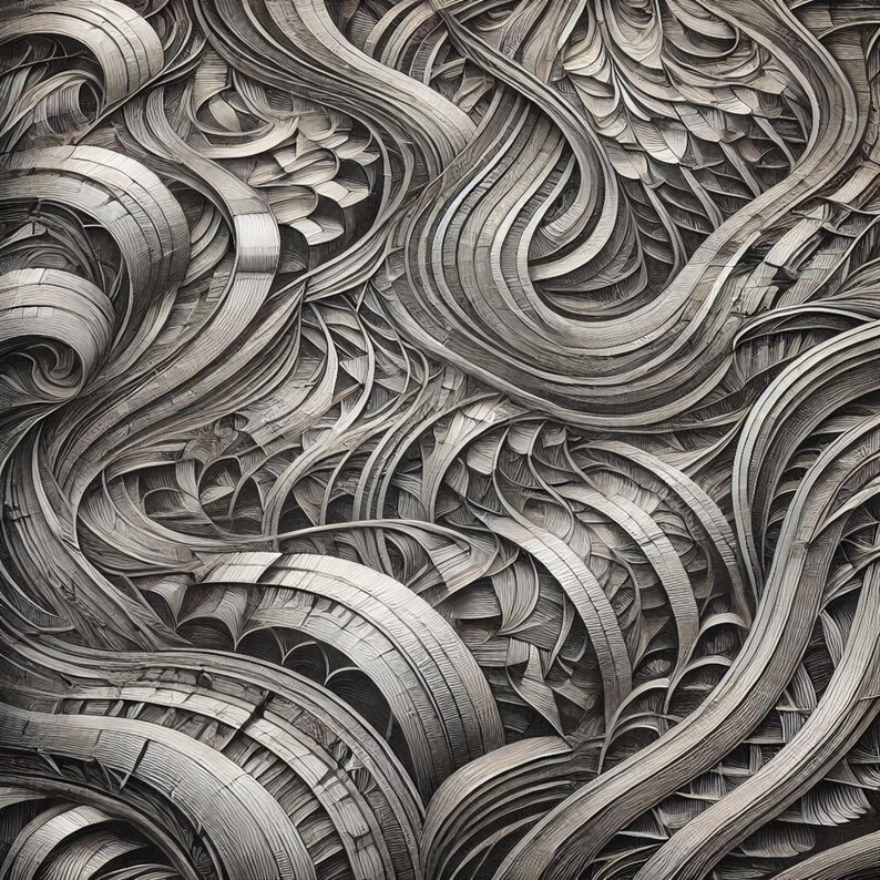 A Highly Detailed Pencil Sketch Featuring an Intricate Abstract Pattern ...