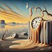 A Surreal Oil Painting Inspired by the Iconic Theme of Time and Decay ...