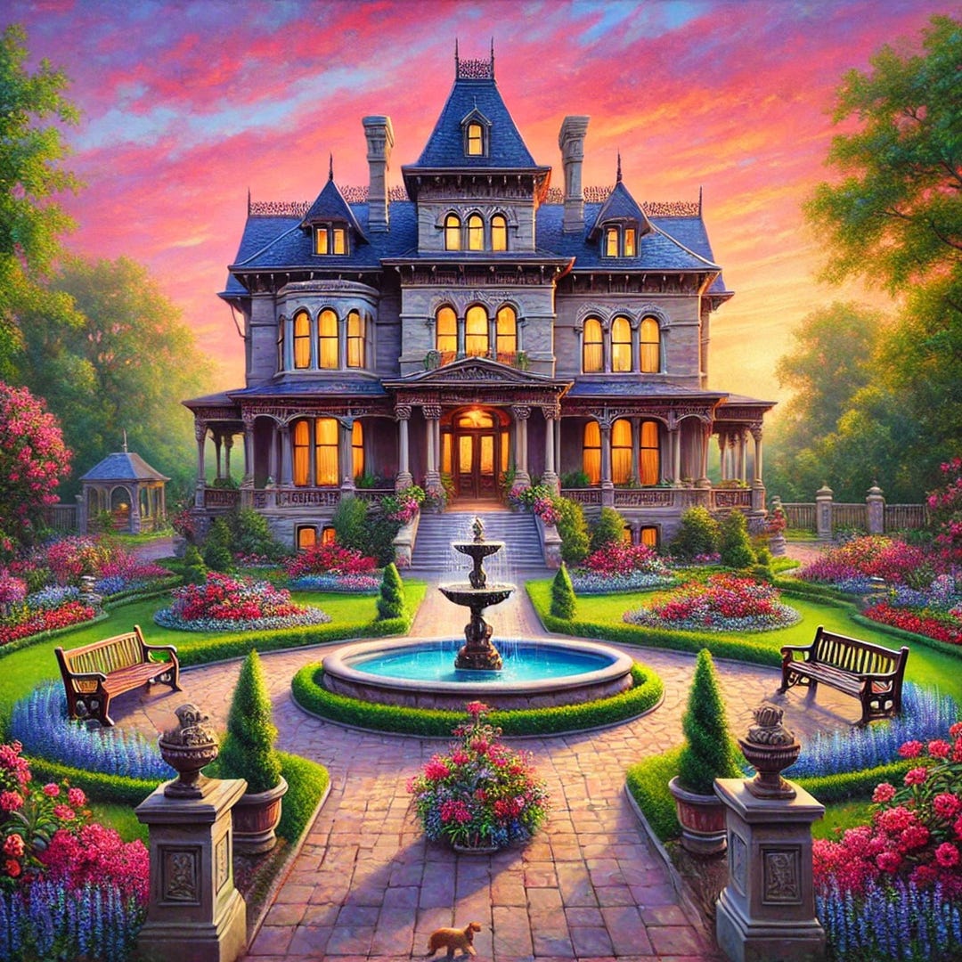 Victorian Elegance at Sunset - Etsy