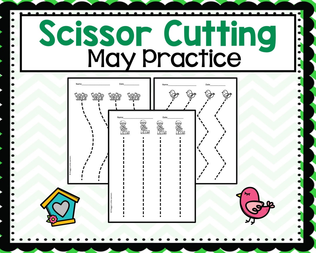 64 Page May Scissor Skill, Cutting Practice, Fine Motor Practice Prek ...