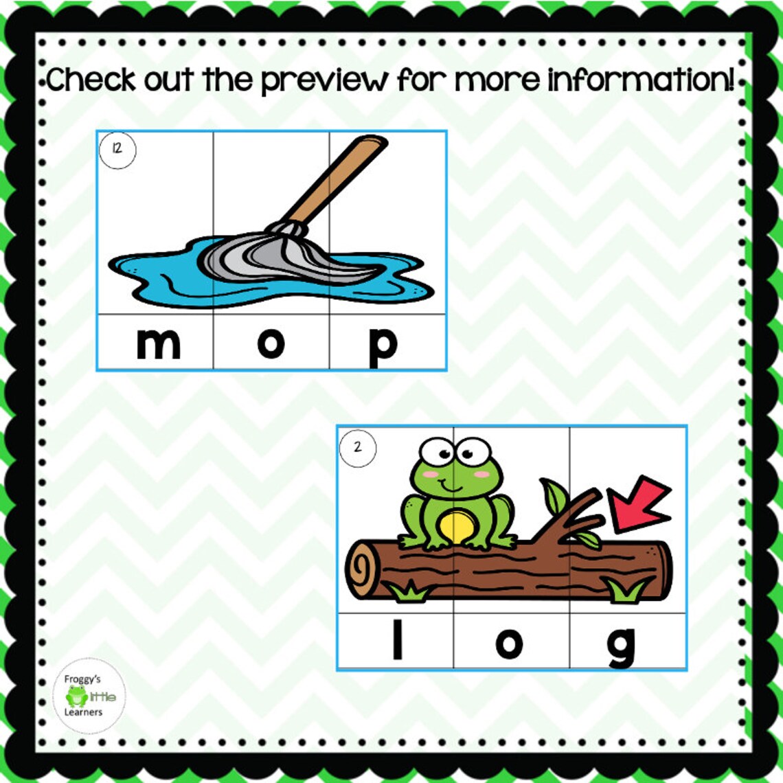 20 Short O Vowel Word Puzzles, CVC Spelling Practice Puzzles for ...