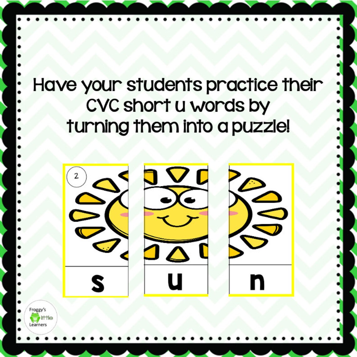20 Short U Vowel Word Puzzles, CVC Spelling Practice Puzzles for ...