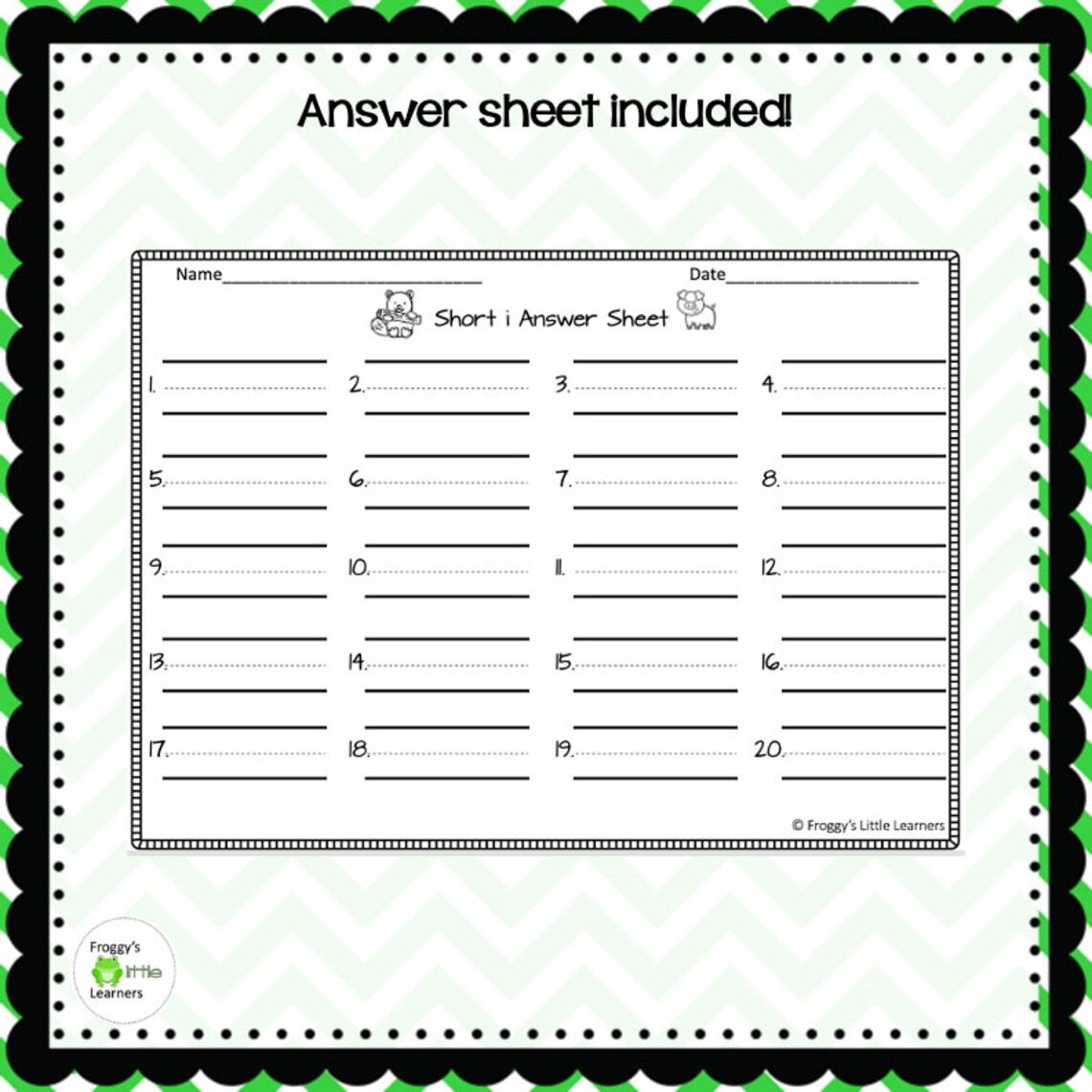 20 Short I Vowel Word Puzzles, CVC Spelling Practice Puzzles for ...